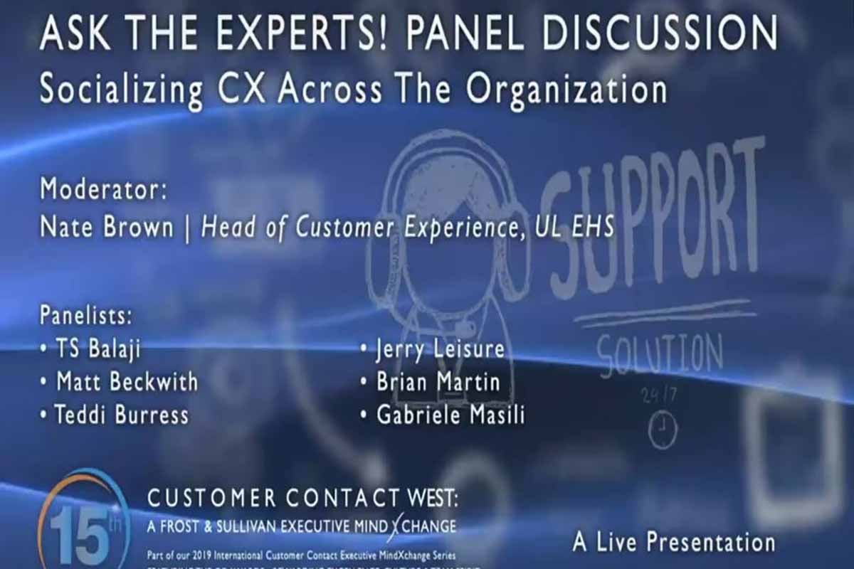 Featured Video: Ask the Experts Panel Discussion Socializing CX Across ...